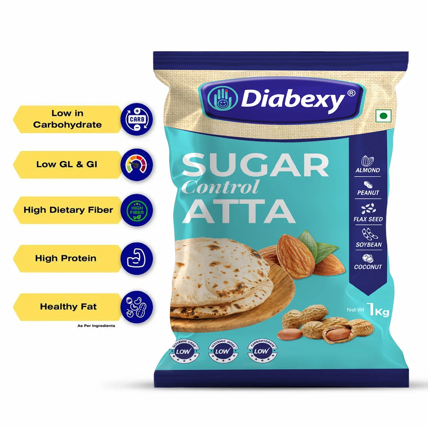 Diabexy Atta | Diabetic Atta | Sugar Free Atta for Diabetes Patient